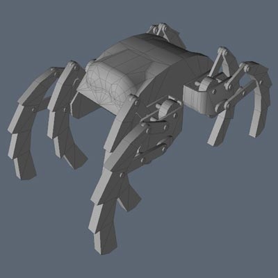 mechanical walking machine 3d obj