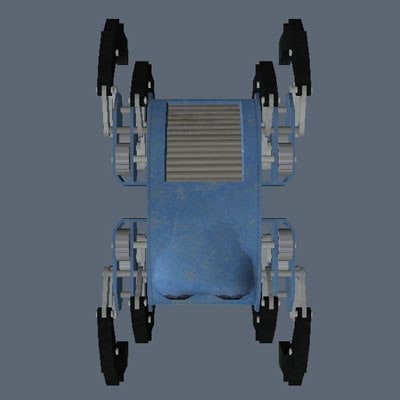 mechanical walking machine 3d obj