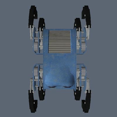 mechanical walking machine 3d obj