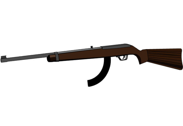 free ruger 10 22 rifle 3d model