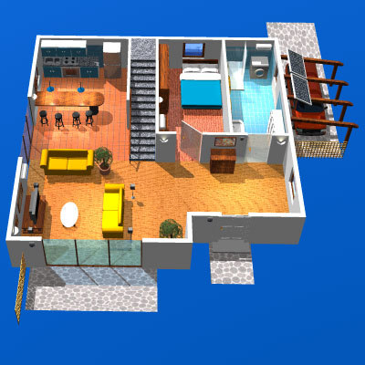 3d model house cutaway