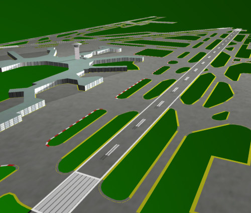 3d model miami airport runway