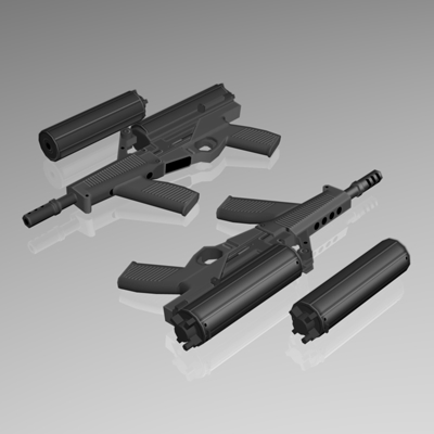 3d 9 mm smg m960
