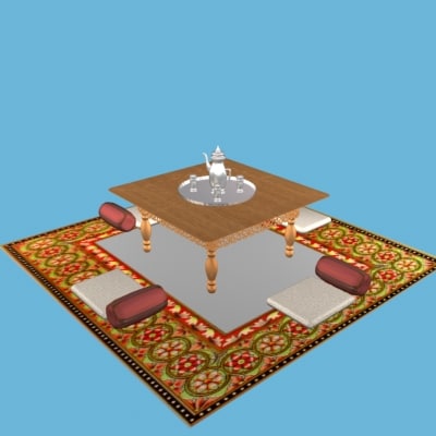 3ds max islamic art room