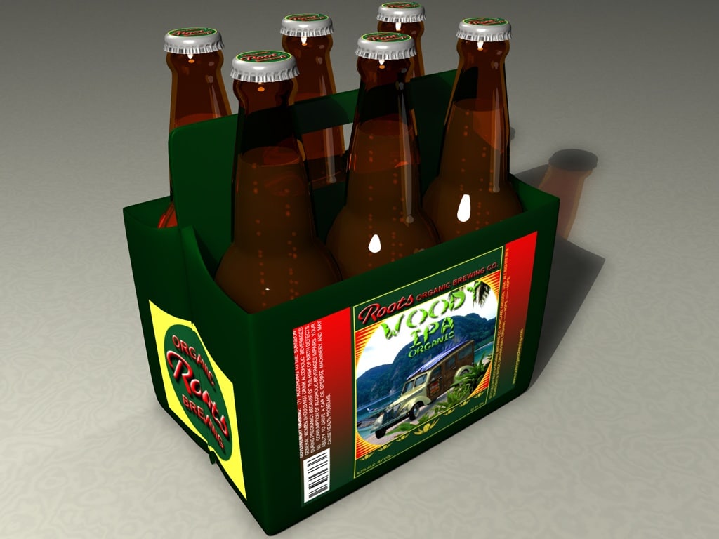 3d beer bottle model