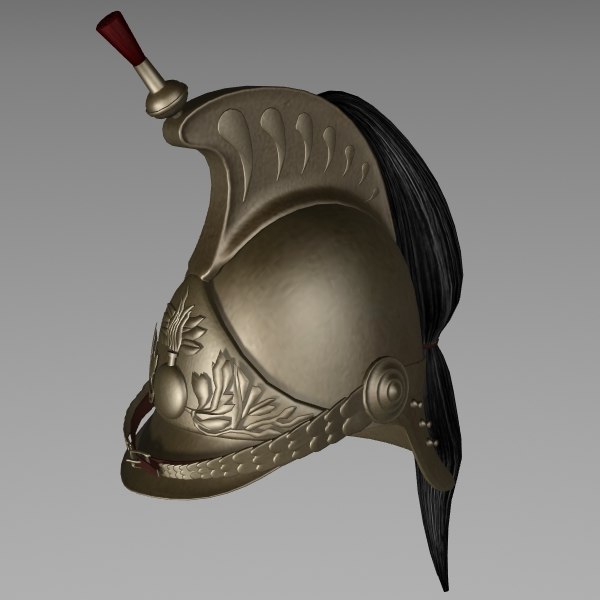 3d model dragoon helmet