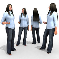 - casual female person 3d max