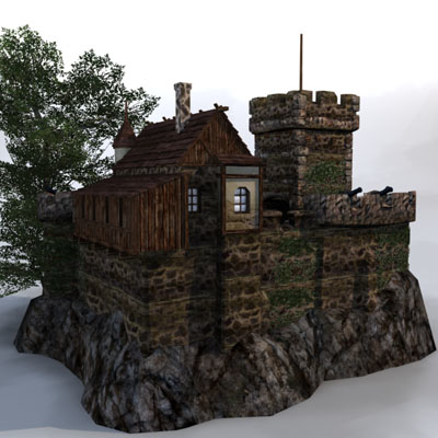 3d model fantasy building