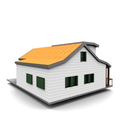 american neighborhood house 3d model