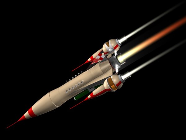 rocket sci-fi ship space c4d