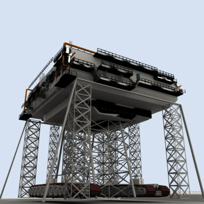 3d model of space shuttle launch tower