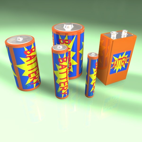 batteries cell 3d model