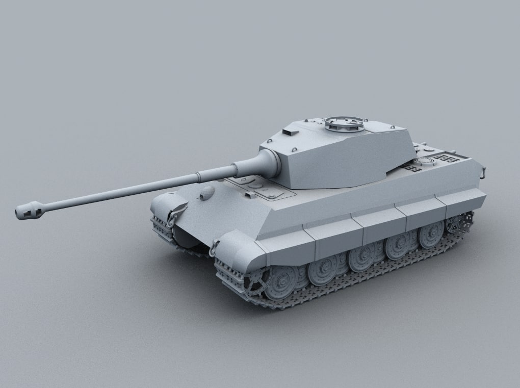 3d german king tiger tank