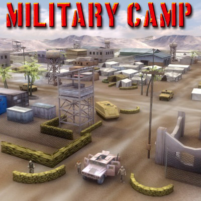 military camp 3d model