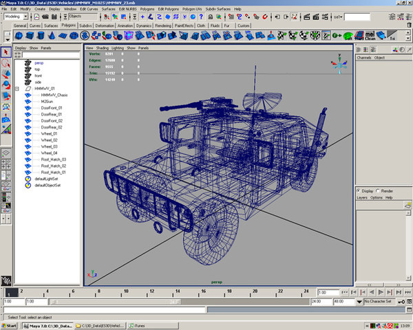 3d model of desert military base vehicles