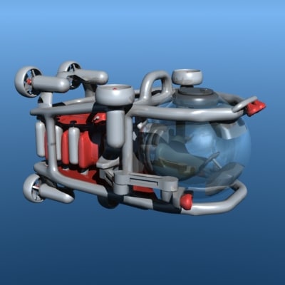 3d model mini sub