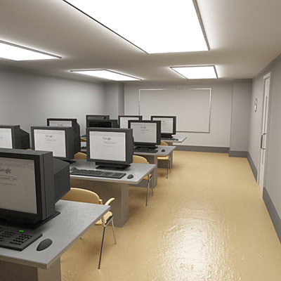 class room classroom 3d max
