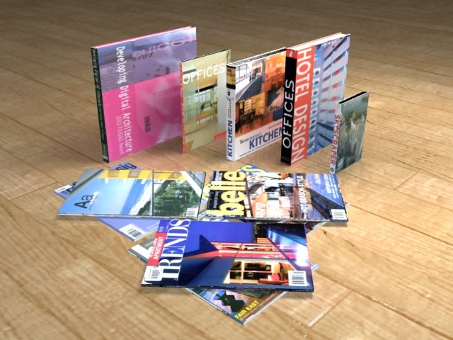 3d books magazines