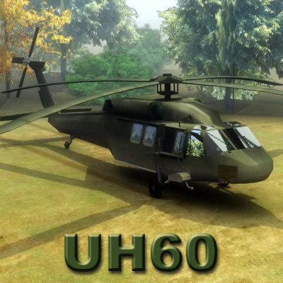 3d model uh60l blackhawk helicopter