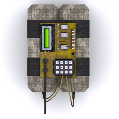 3d model detonation bomb
