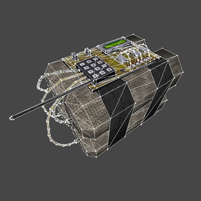 3d model detonation bomb