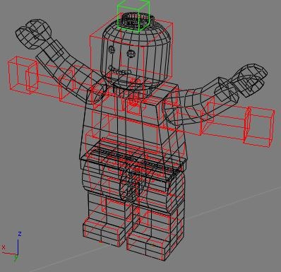 3d model block man