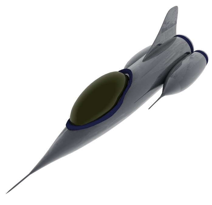 3d rocket ship model