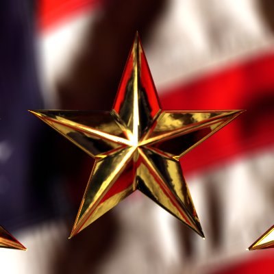 3d star military gold model