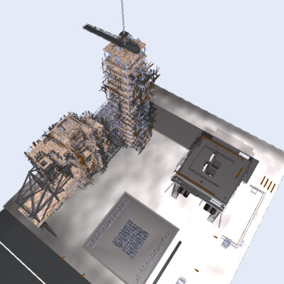 space shuttle launch tower 3d model
