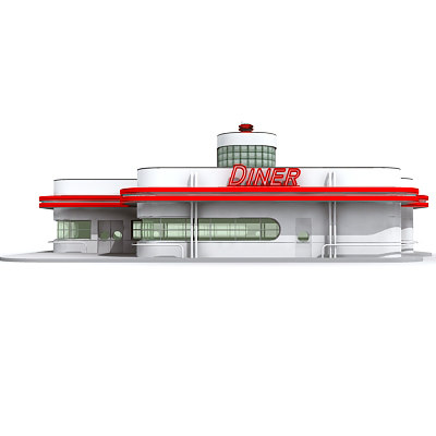 american diner 3d model