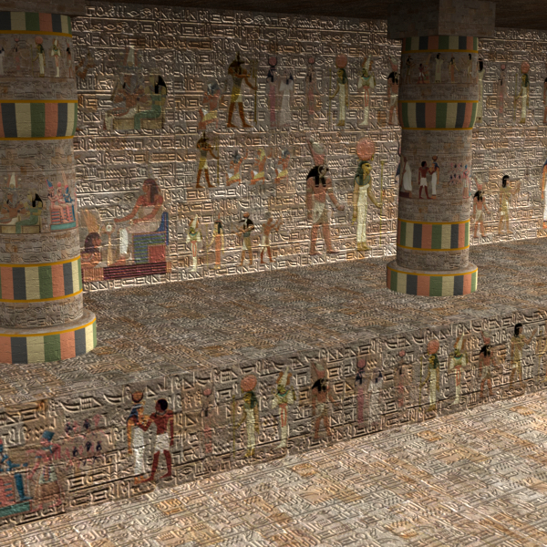 3d model egyptian corridor ancient egypt