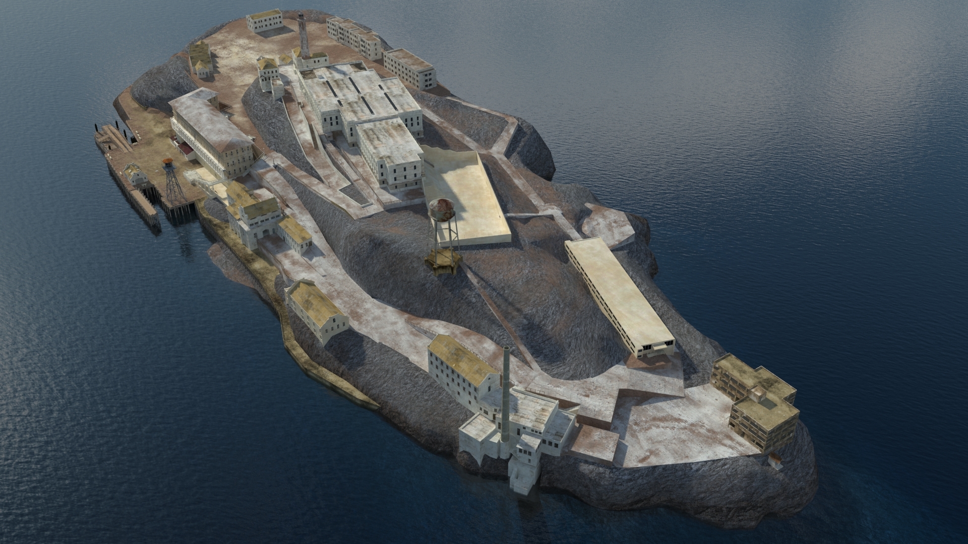 alcatraz island 3d model