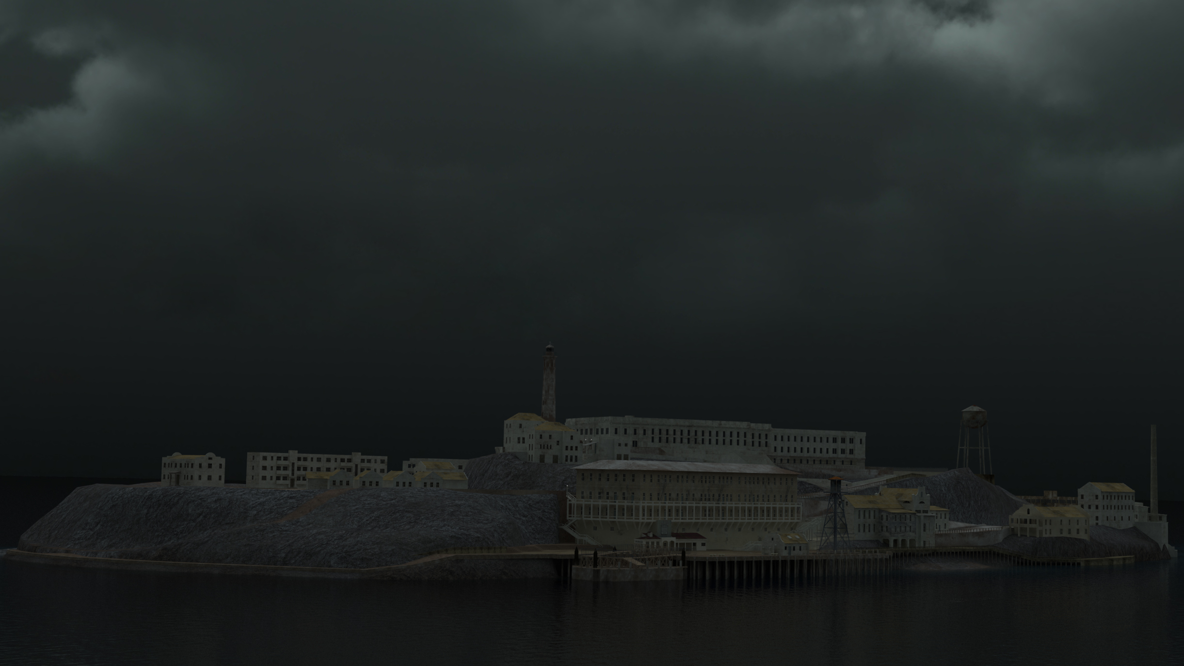 alcatraz island 3d model