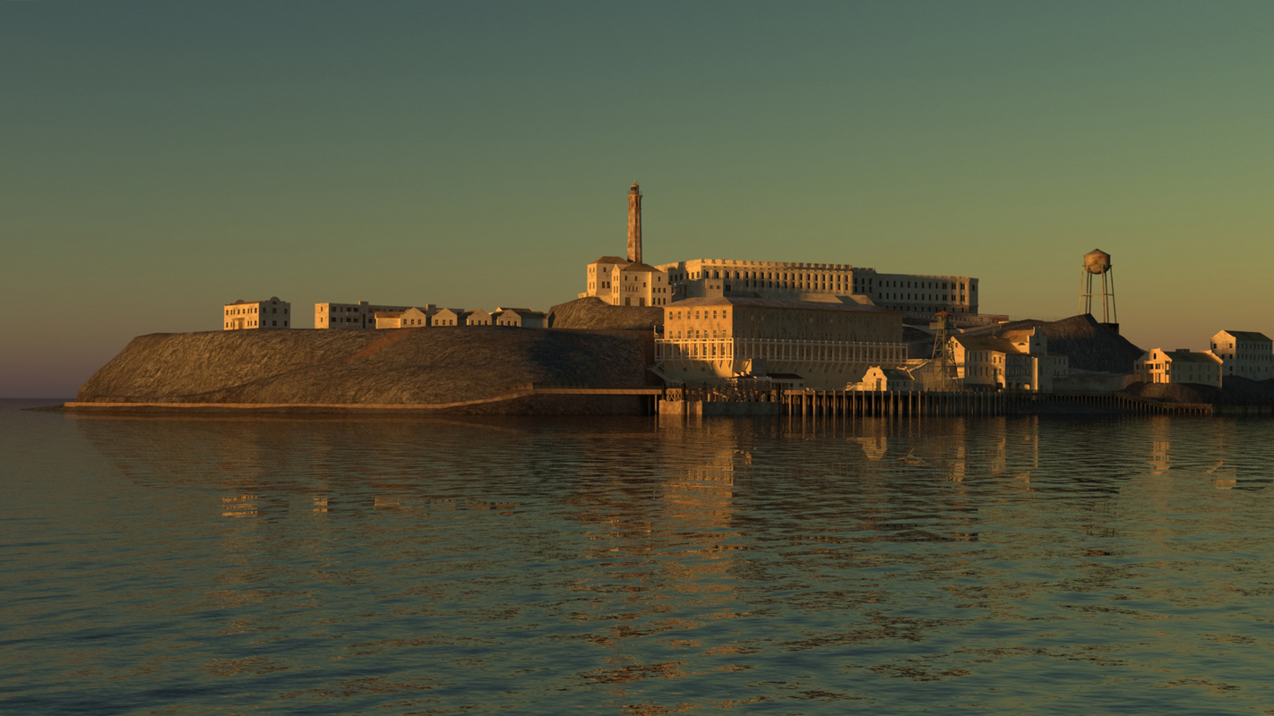 alcatraz island 3d model
