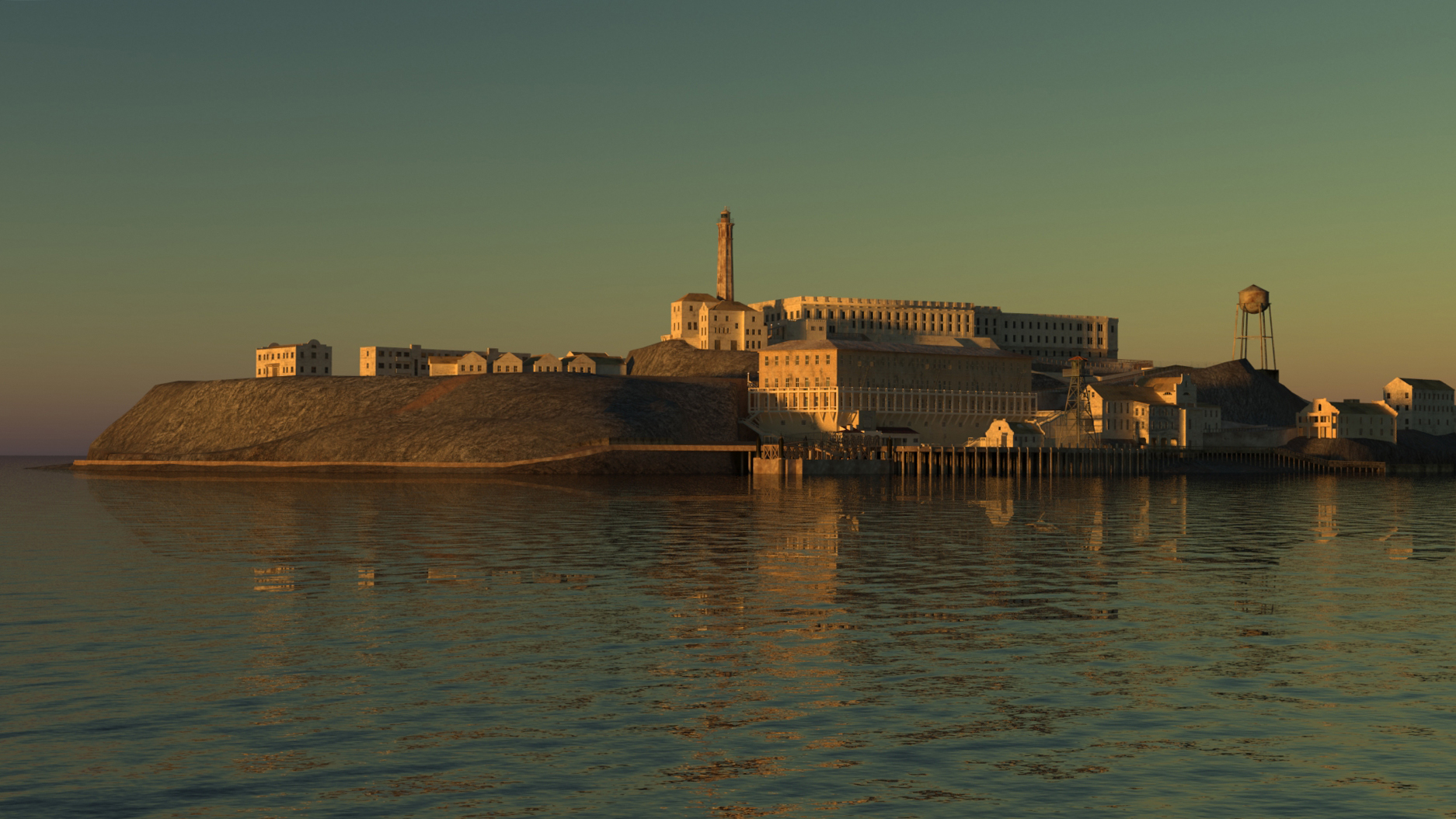 alcatraz island 3d model