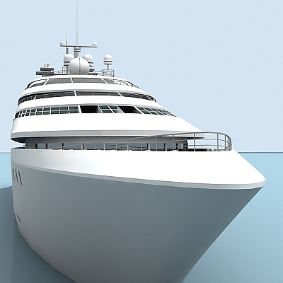 passenger cruise ship 3d model