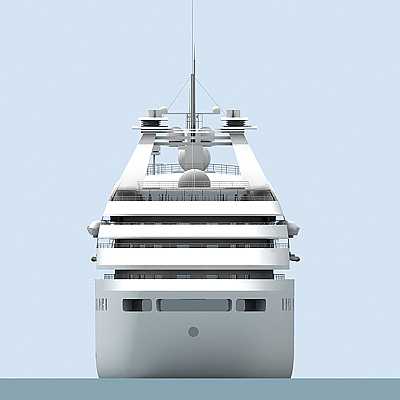 passenger cruise ship 3d model
