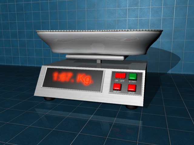electronic balance 3d model