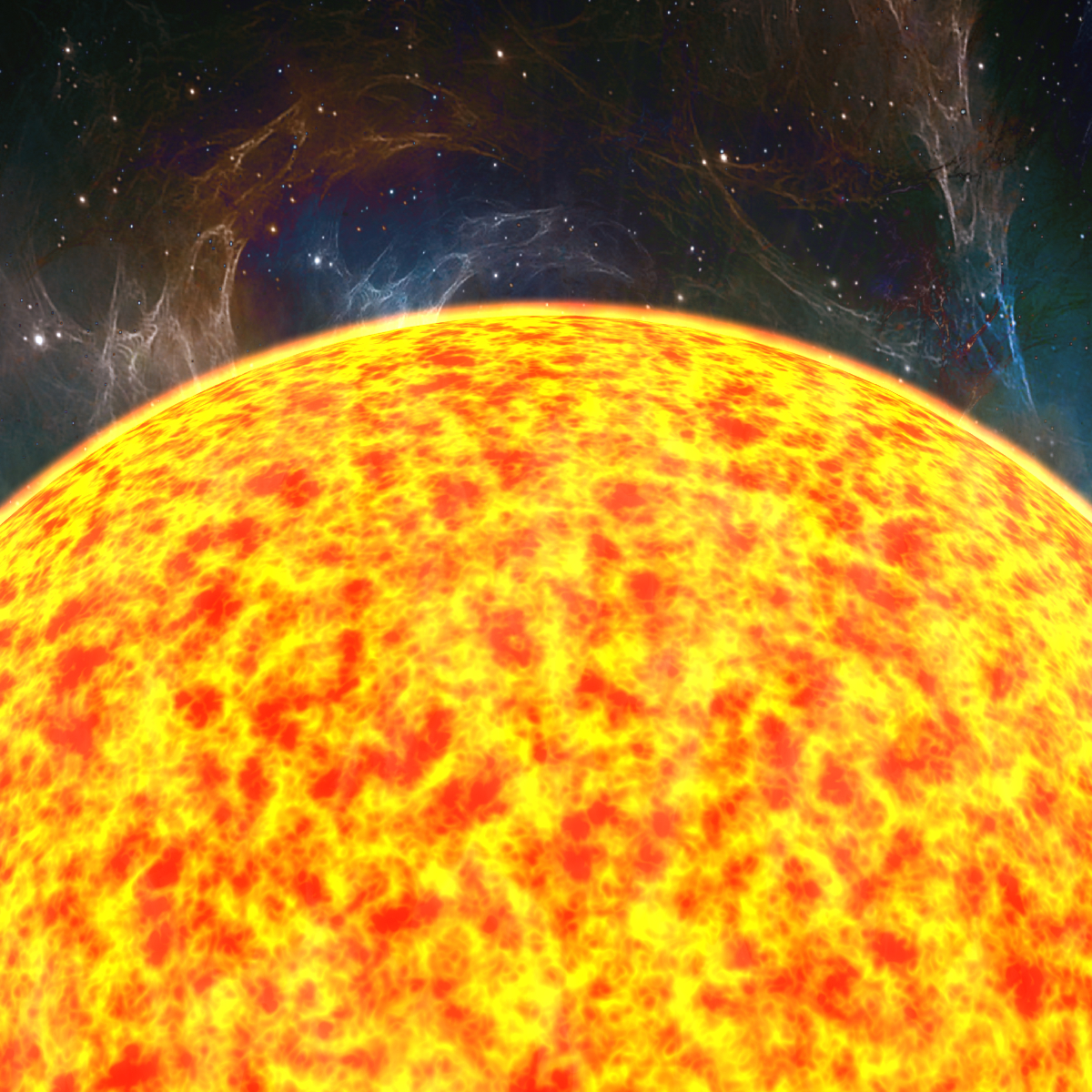 3d boiling star sun model