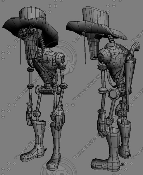 maya robot cowboy
