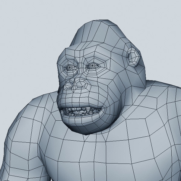 3d gorilla monkey model