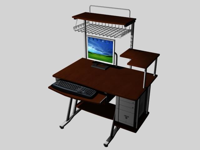 3d model workstation desk