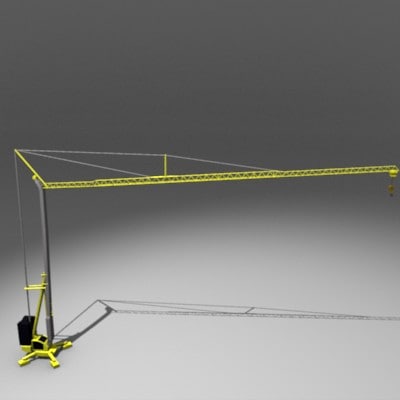 3d model crane potain hdt