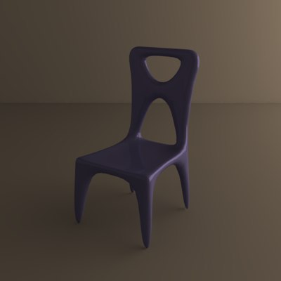 3d simple plastic chair