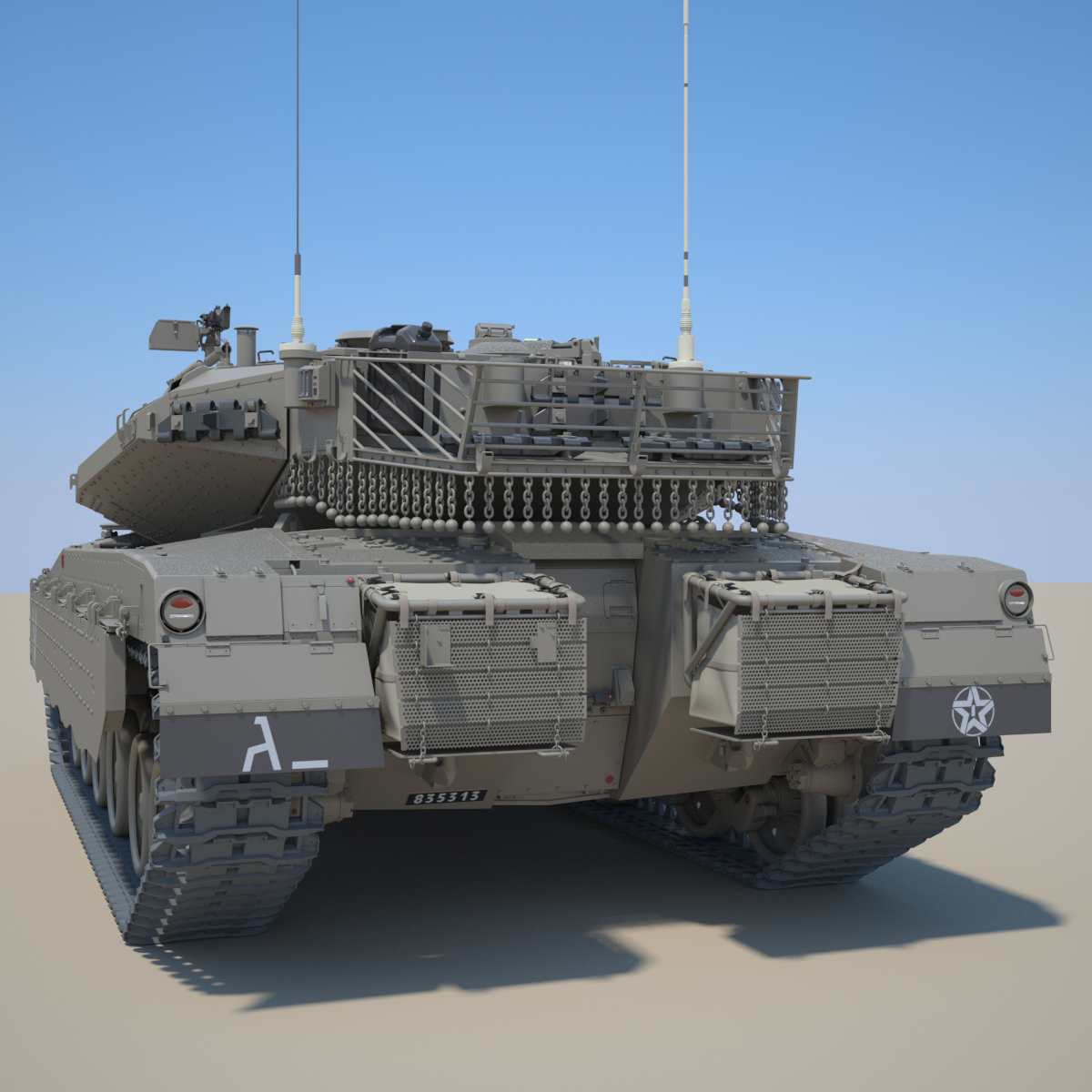 3d idf battle tank merkava