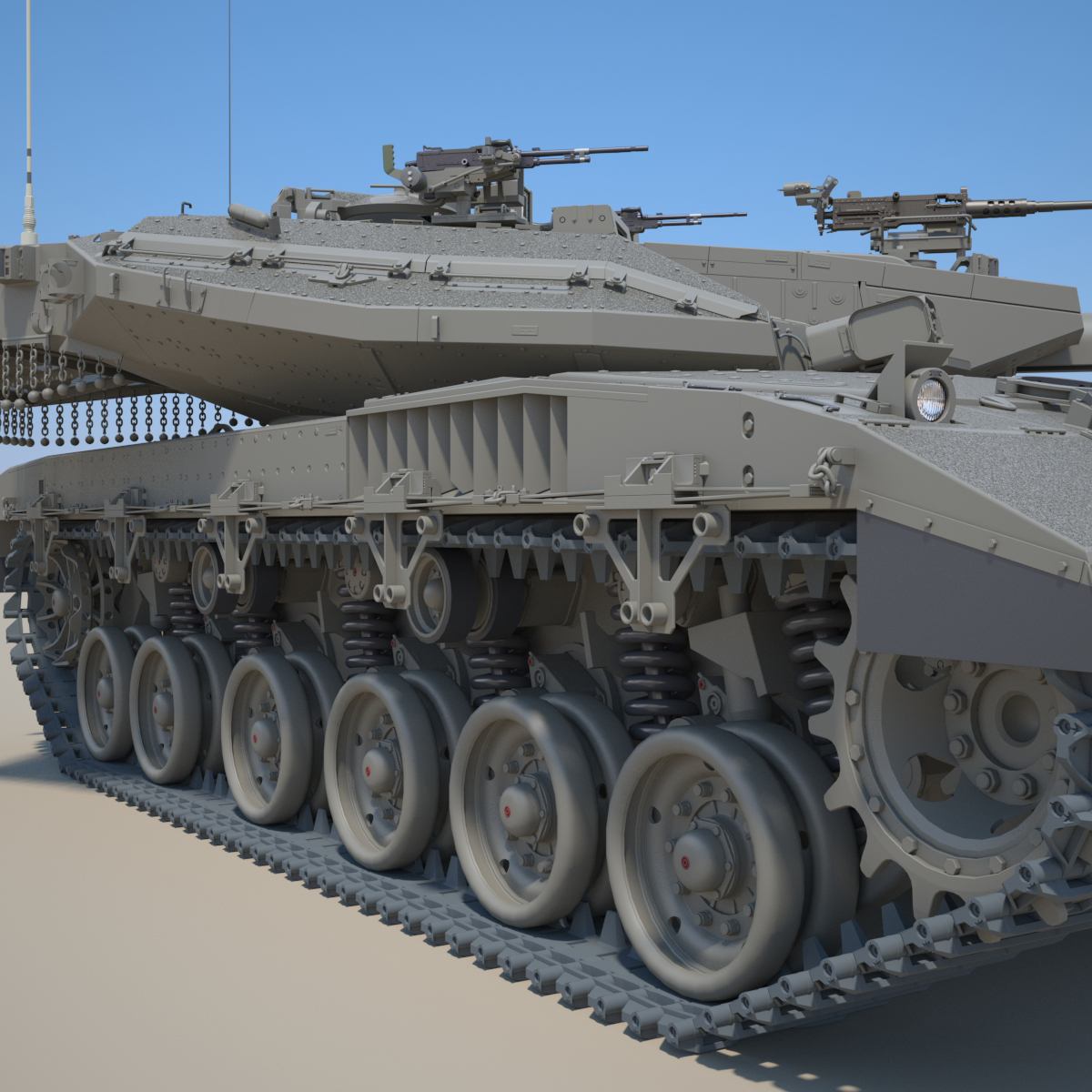 3d idf battle tank merkava