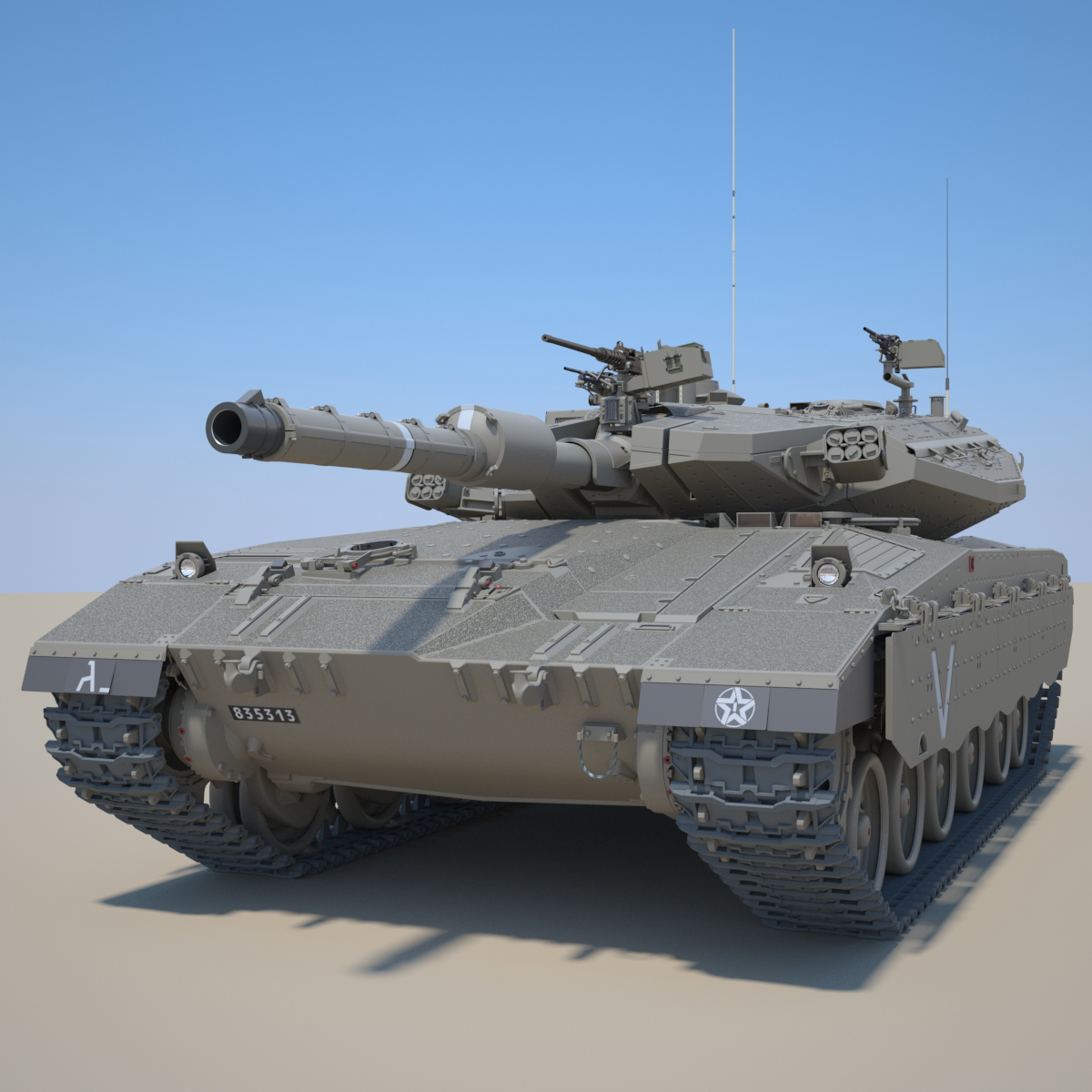 3d idf battle tank merkava