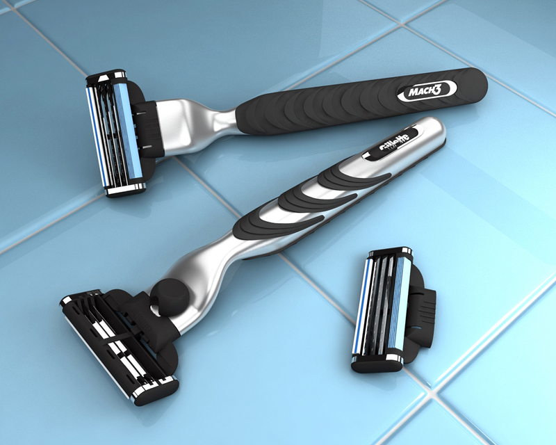 mach 3 razor 3d model