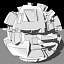 3d greebled sphere model