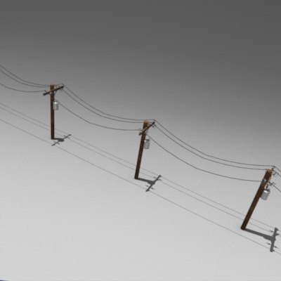power line 3d model